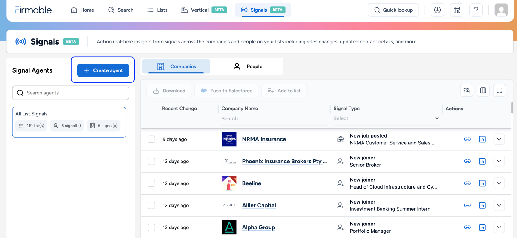 What are Signals (beta) and how to use Signal agents
